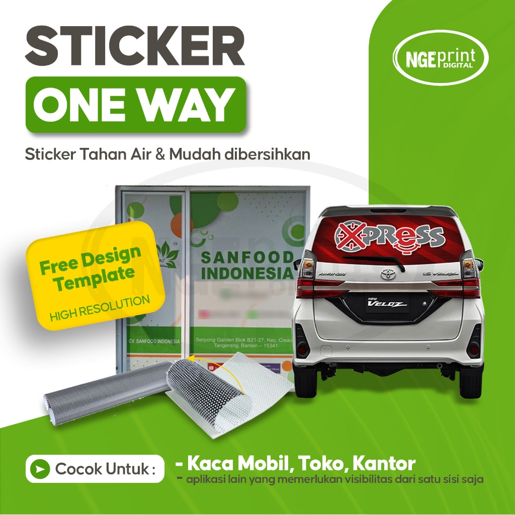 Jual [One Way Vision] Cetak Stiker One Way Vision meteran untuk Kaca ...