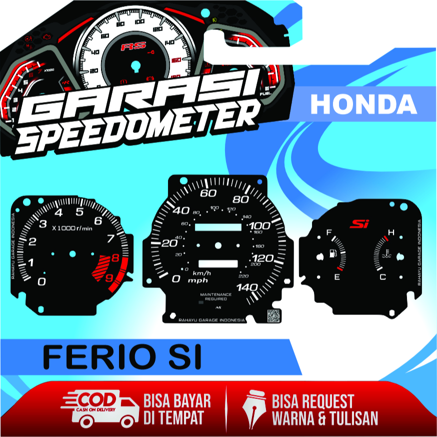 Jual PAPAN SPEEDOMETER CUSTOM HONDA CIVIC REPLIKA FERIO SIR,FERIO SI ...