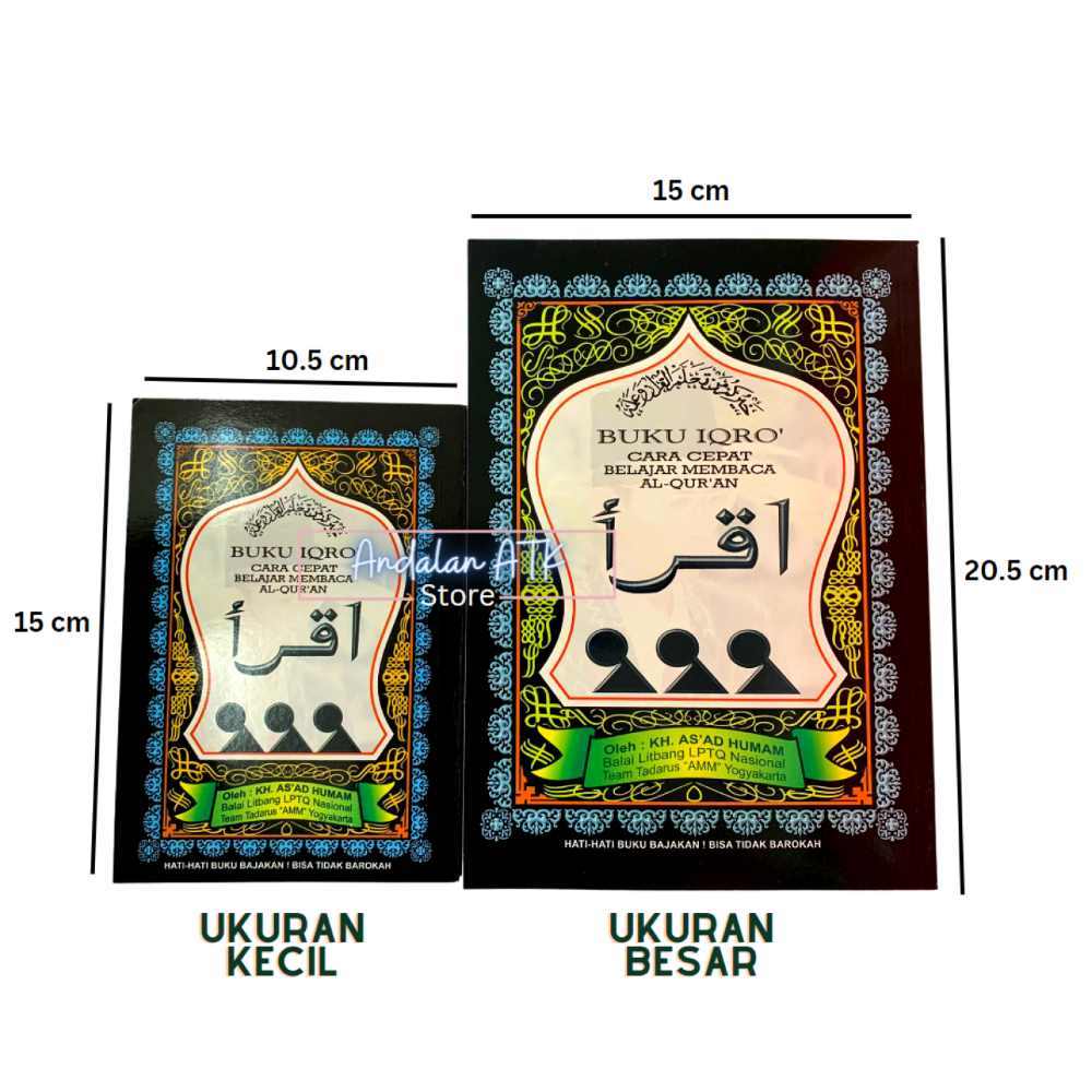 Jual IQRO BESAR | BUKU IQRO | IQRO BESAR HITAM KECIL | Shopee Indonesia