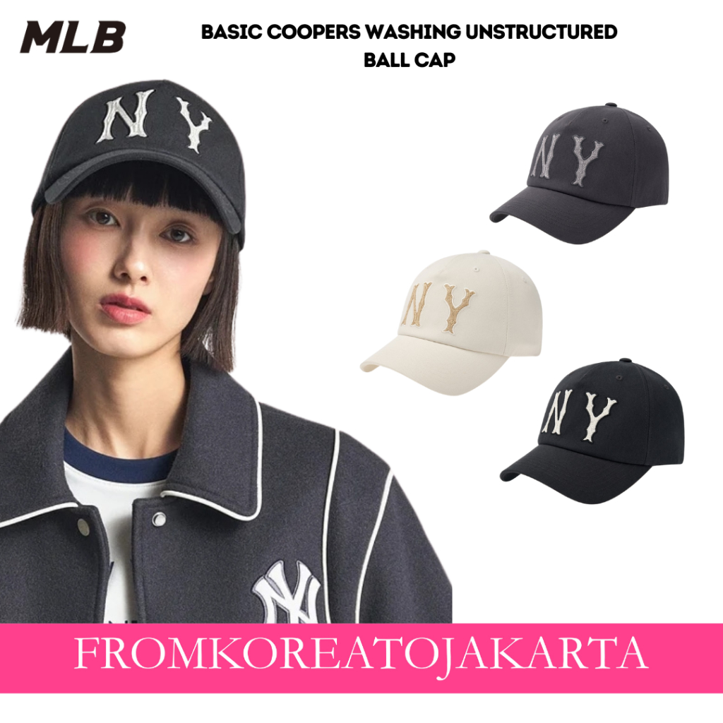 Jual MLB Basic Coopers Washing Unstructured Ball Cap | Shopee Indonesia
