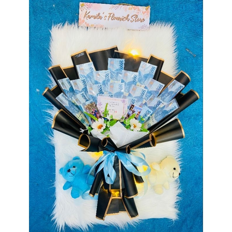 Jual MONEY BOUQUET || buket uang tunai || buket variatif (20 lembar ...