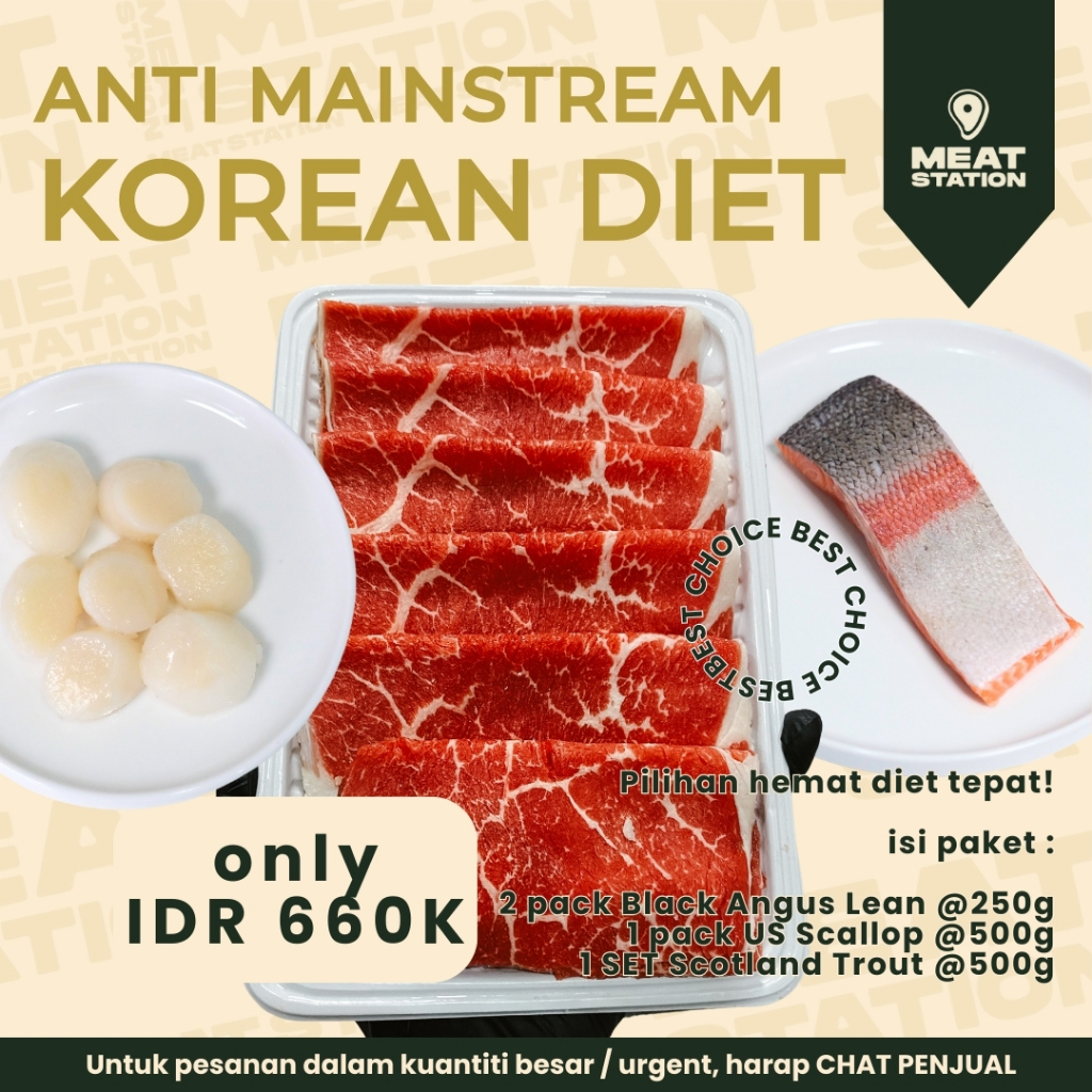 Jual Combo Korean Diet Black Angus Beef and Seafood buat Diet Rendah ...