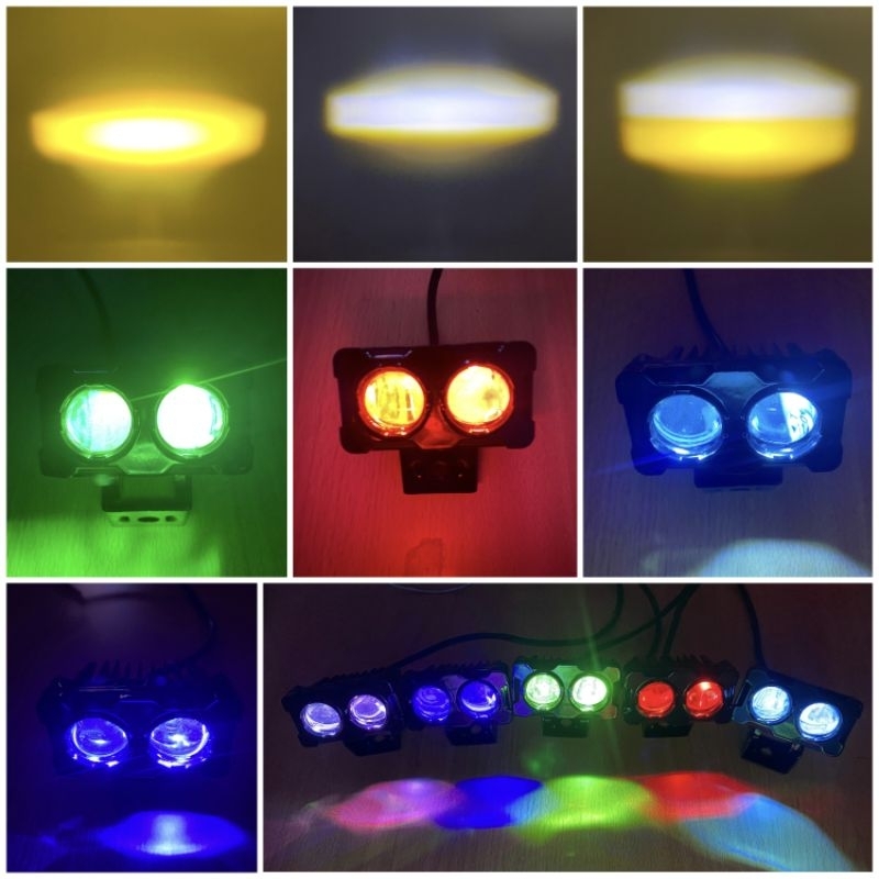 Jual Lampu Tembak SQL 2 Mata Devil Demon Light 20 Watt | Shopee Indonesia