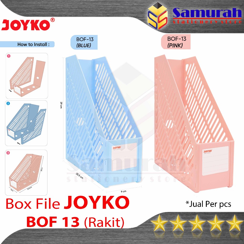 Jual Box File Rakit JOYKO BOF 13 Plastik Warna Biru - Pink / Box ...