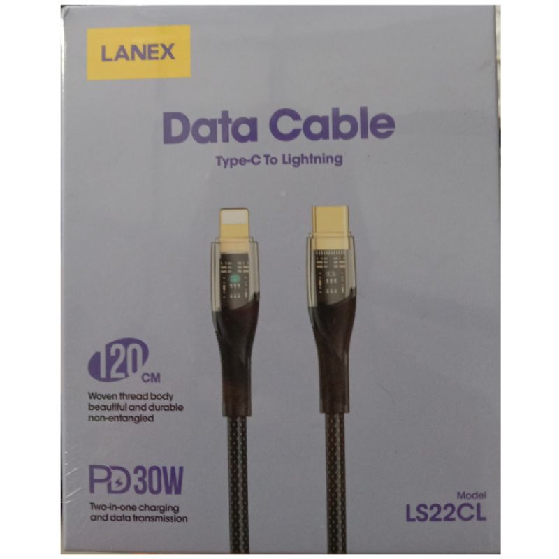 Jual LANEX Data Kabel Type-C to Lightning LS22CL Fast Charging | Shopee ...