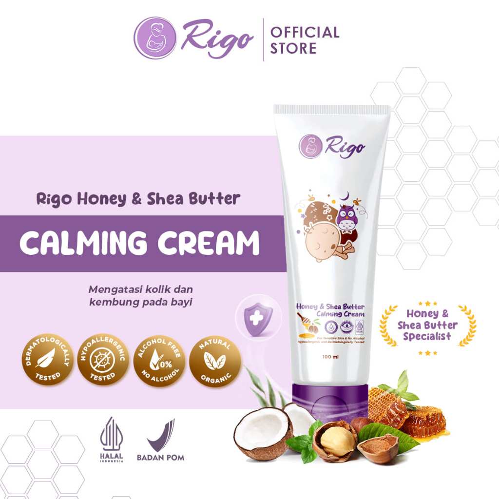 Jual Rigo Honey & Shea Butter Calming Cream Baby 100ml l Krim Pereda ...