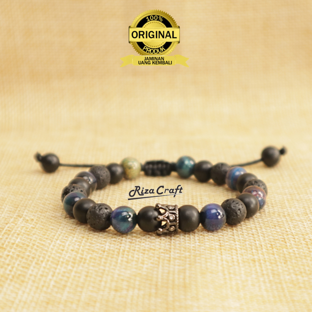 Jual KRESNA BRACELET Gelang Batu Kristal Alam Aesthetic Tiger Eye Lava ...