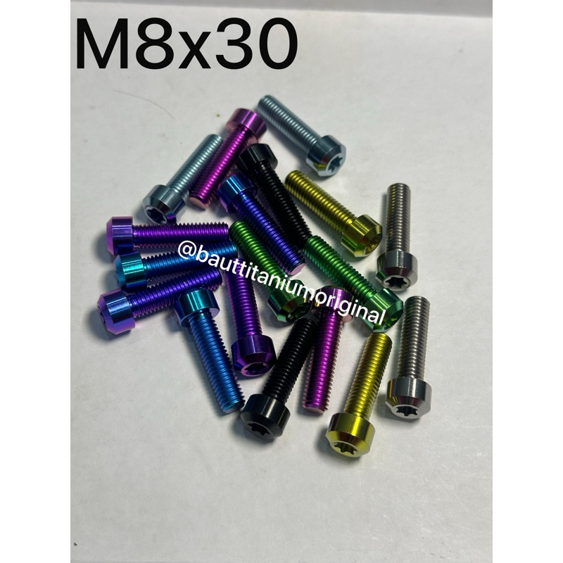 Jual Baut Titanium Gr5 M8x30 Drat 12 x 30 Small Head | Shopee Indonesia