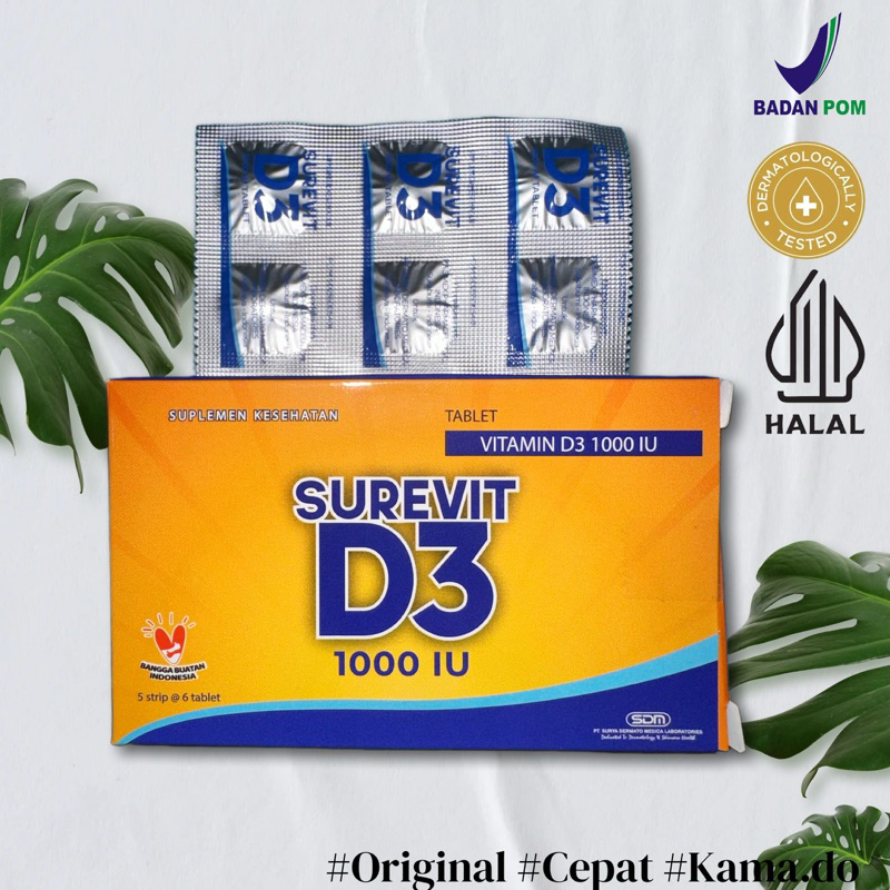Jual SUREVIT D3 1000IU - Vitamin D - Suplemen Kesehatan | Shopee Indonesia