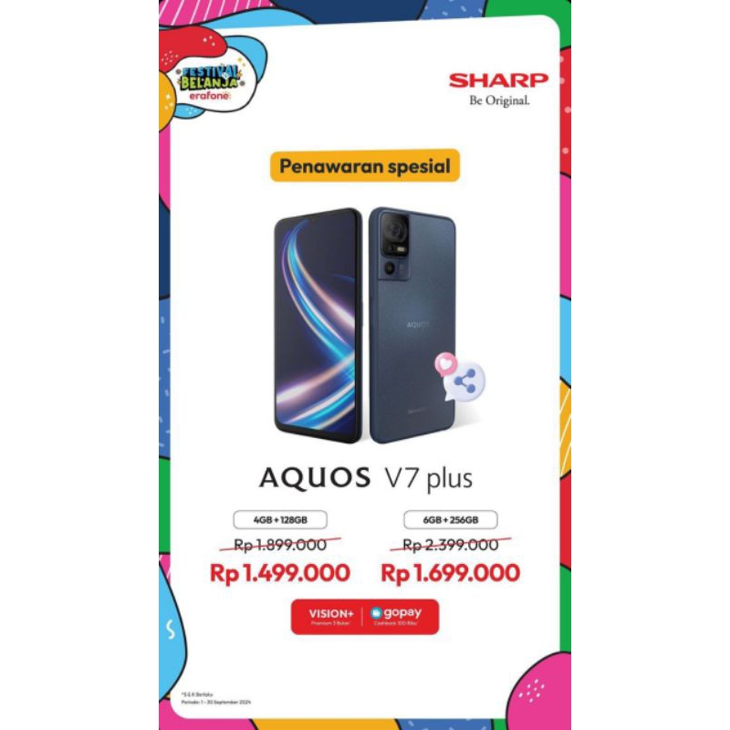 Jual SHARP AQUOS V7 plus 4GB/6GB - 128GB/256GB | Shopee Indonesia