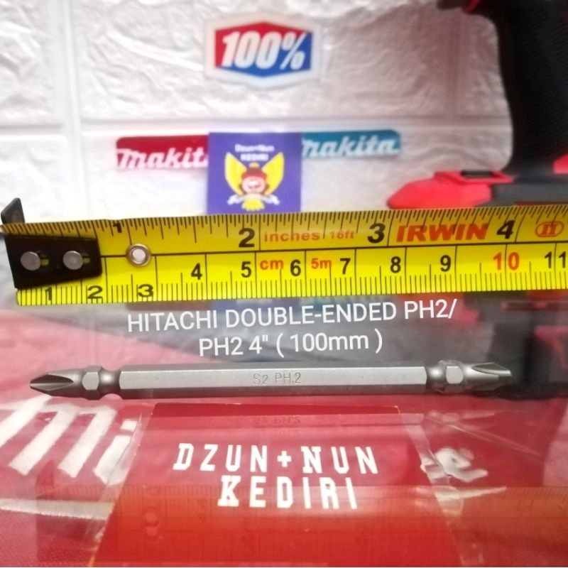 Jual MATA OBENG HITACHI DOUBLE-ENDED PH2 +/+ PH2 4" ( 100mm ) Satuan | Shopee Indonesia
