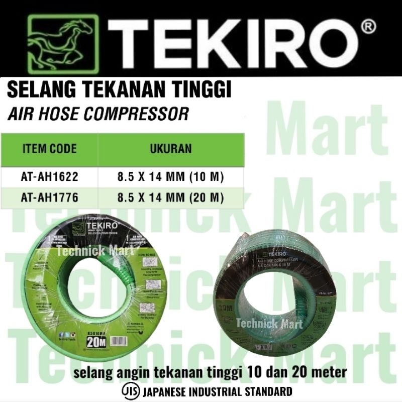 Jual TEKIRO selang angin kompresor tekanan tinggi ukuran 10 meter dan ...