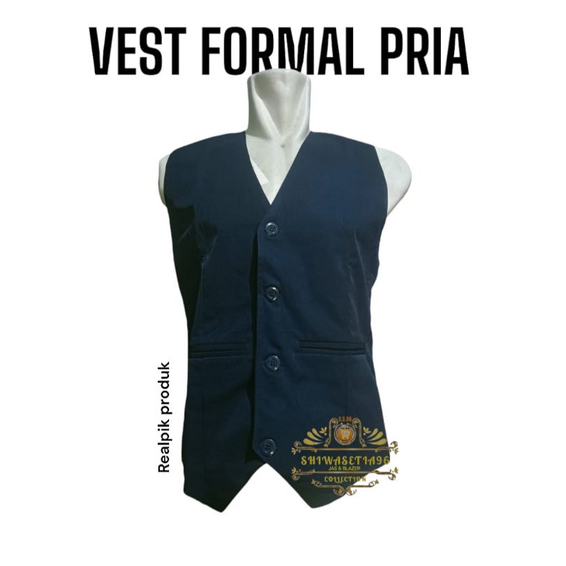 Jual Custom Vest Rompi Formal Pria Rompi Dalaman Jas pria | Shopee ...