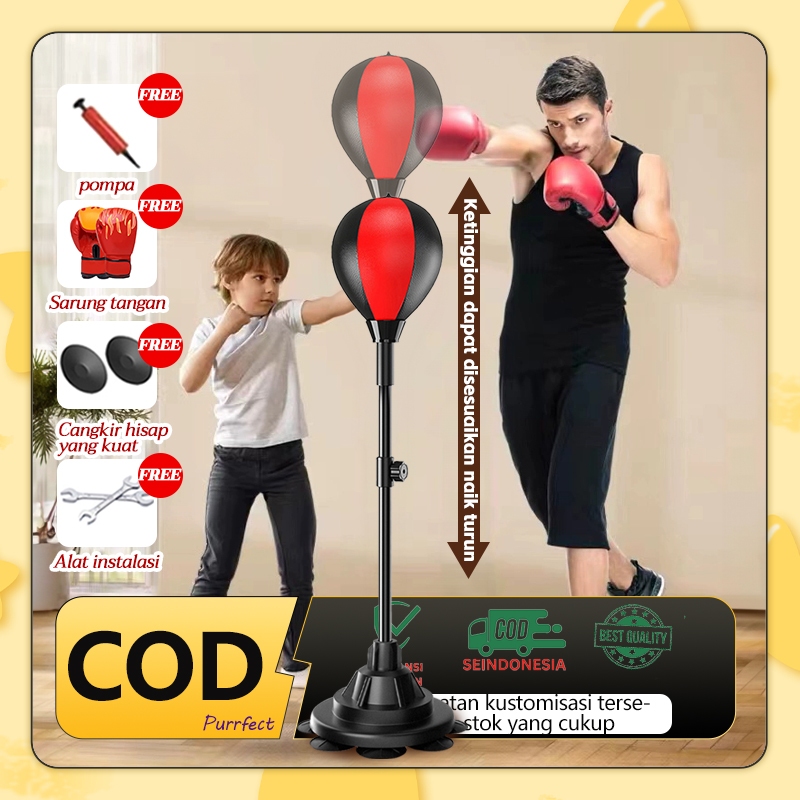 Jual samsak/Boxing Speed Ball Standing Portable/alat latihan tinju ...