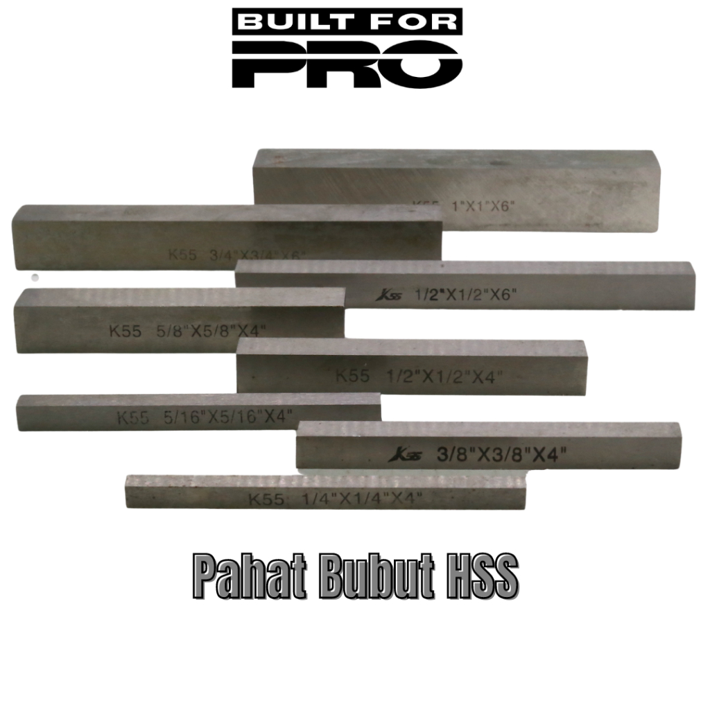 Jual Pahat Bubut HSS 1/4inch - 1inch Satuan Square Tool Bit | Shopee ...