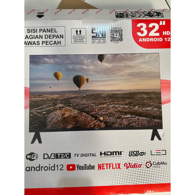 Jual TV LED ADVANCE ANDROID TV 32 INCH ADV-3203A SMART TV GARANSI RESMI ...