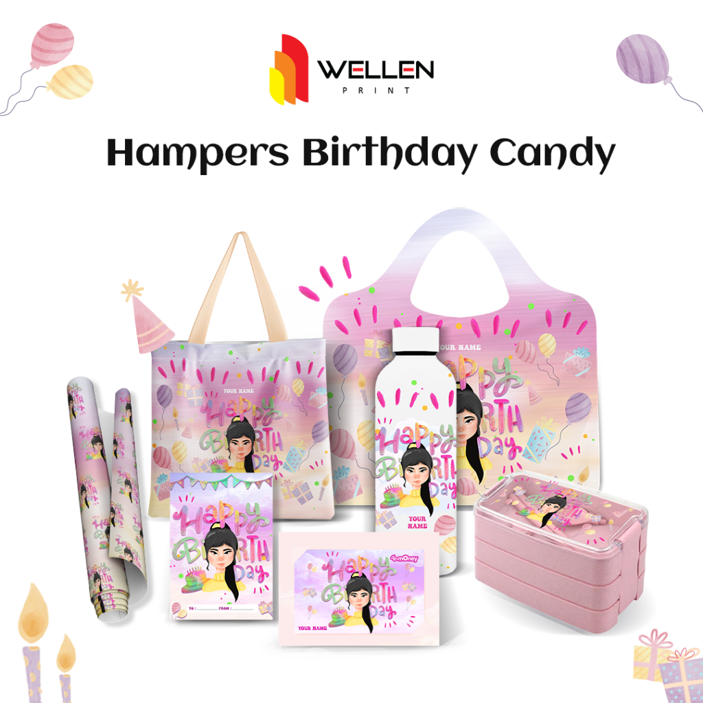 Jual WELLEN PRINT – Cetak Hampers Birthday Candy Custom / Print ...