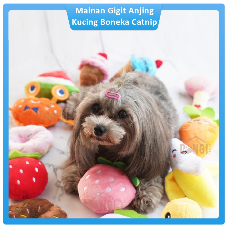 Jual Mainan Kucing Mainan Boneka Gigitan Anjing Kucing Bunyi Bentuk ...