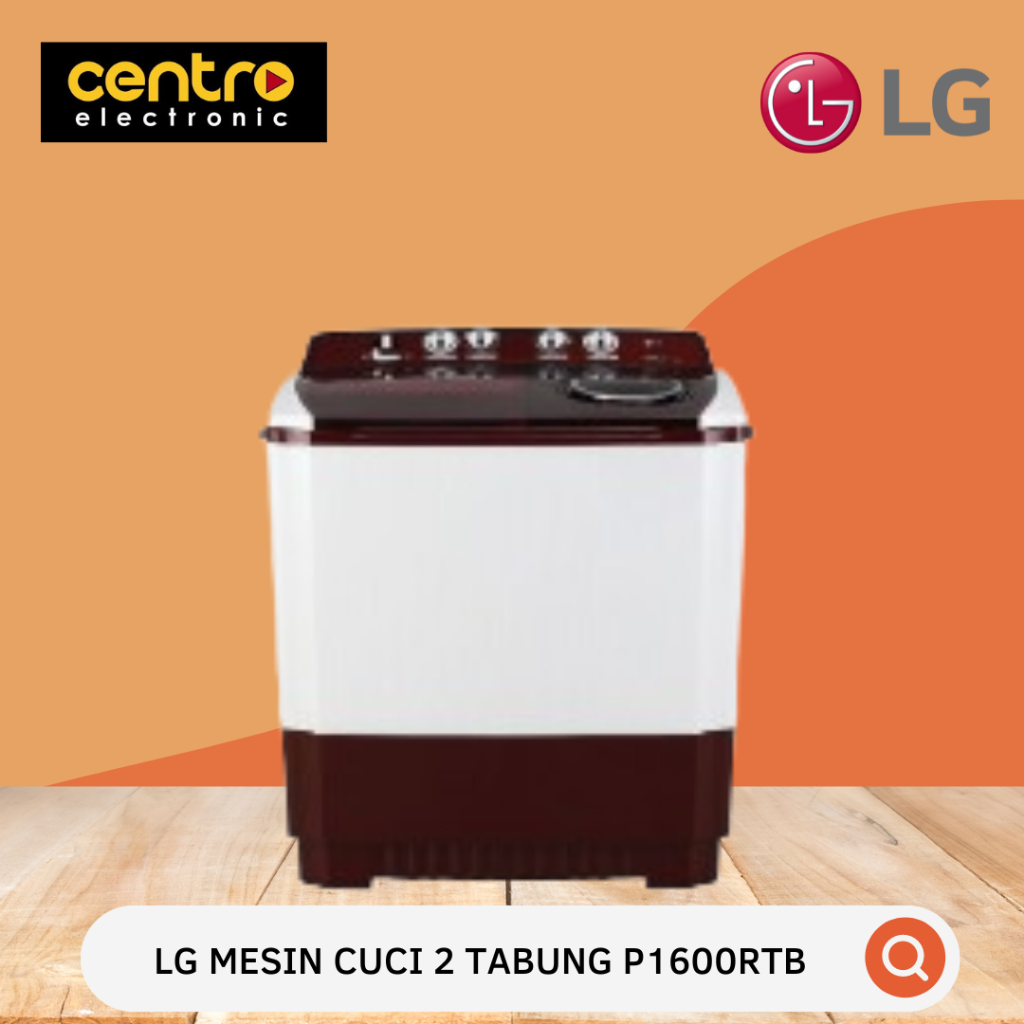 Jual LG MESIN CUCI 2 TABUNG 16KG P1600RTB | Shopee Indonesia