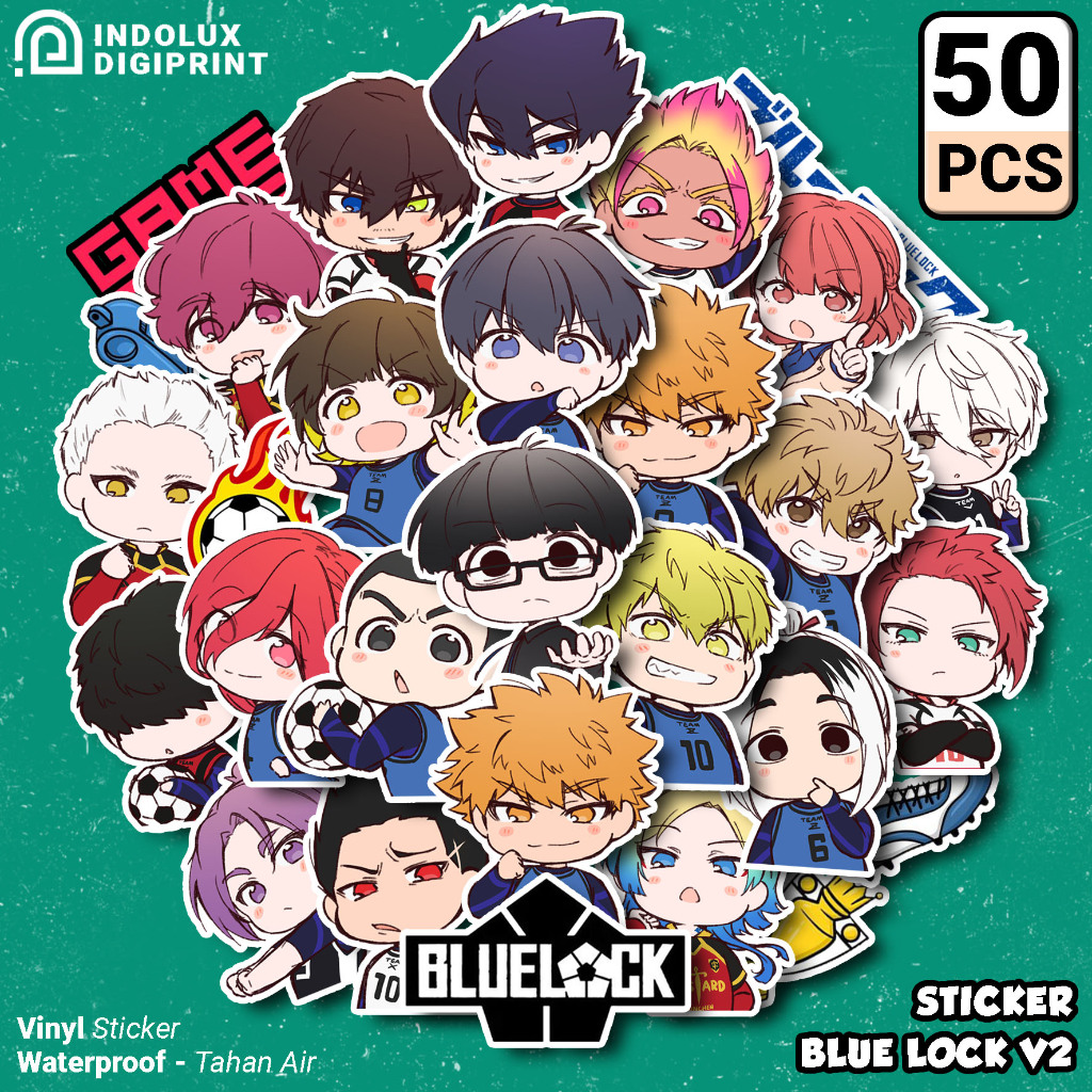 Jual Sticker Blue Lock 50 PCS Stiker Vinyl Matte Anime Bluelock Player ...