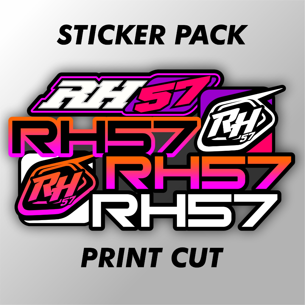 Jual Sticker RH57 Print Cut Laminasi Anti Gores Stiker Pack Logo ...