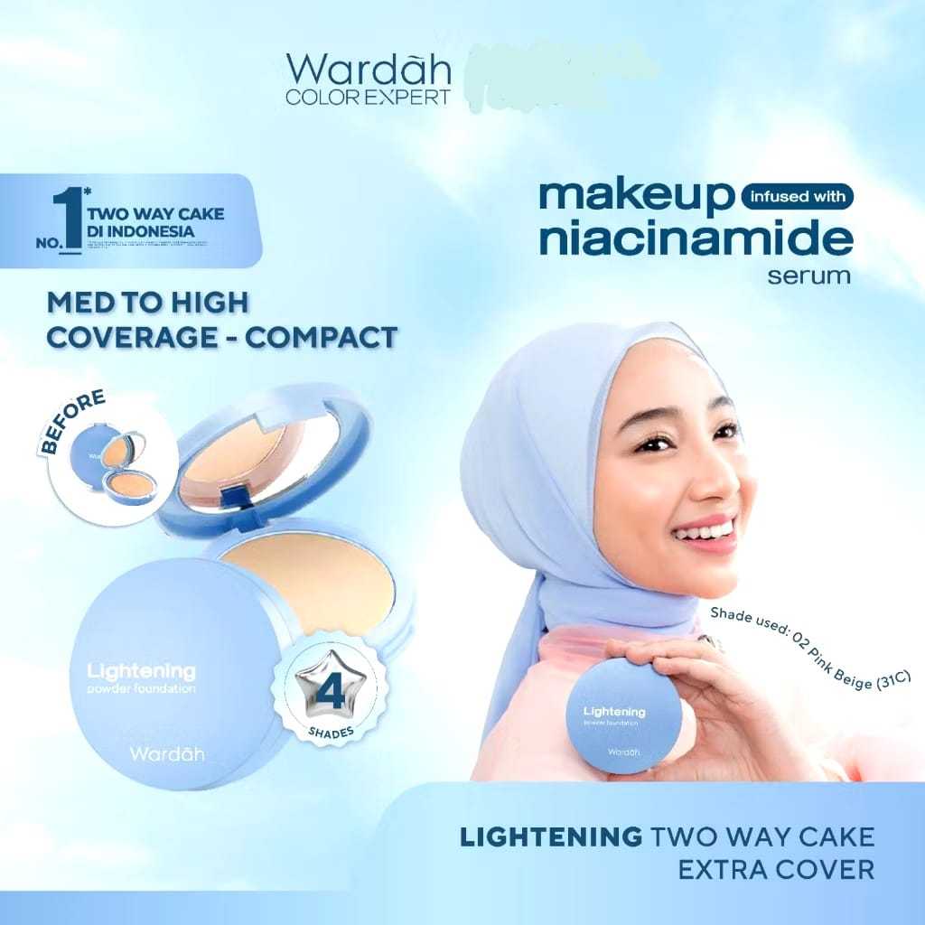 Jual WARDAH Lightening Powder Foundation EXTRA COVER Two Way Cake SPF ...