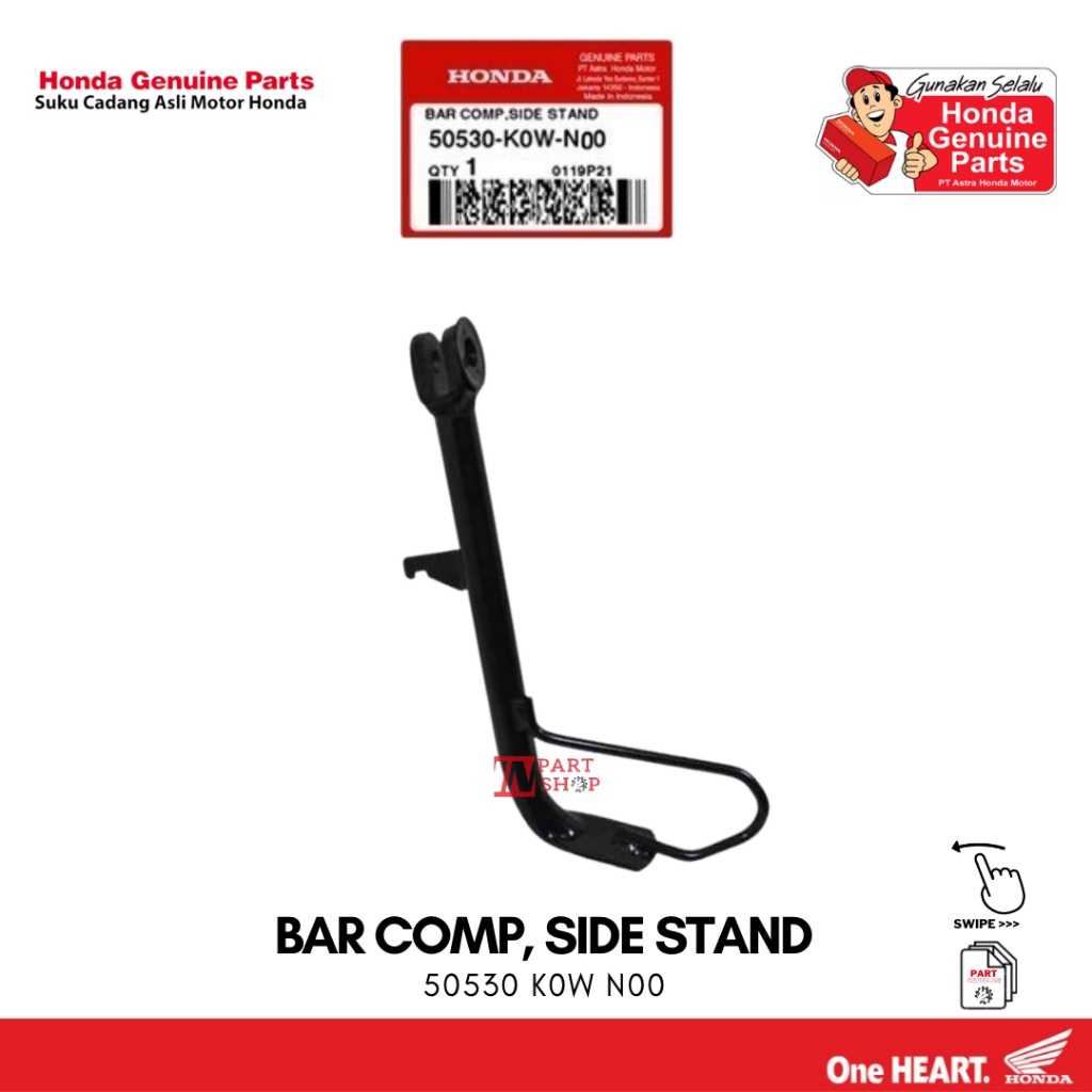 Jual Standar Samping (Bar Comp Side Stand) – ADV 150 / 50530-K0W-N00 ...