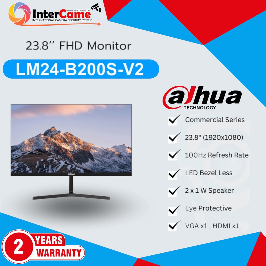 Jual Monitor LED DAHUA 24 Inch DHI-LM24-B200S Full HD VA Speaker Bezelless | Shopee Indonesia