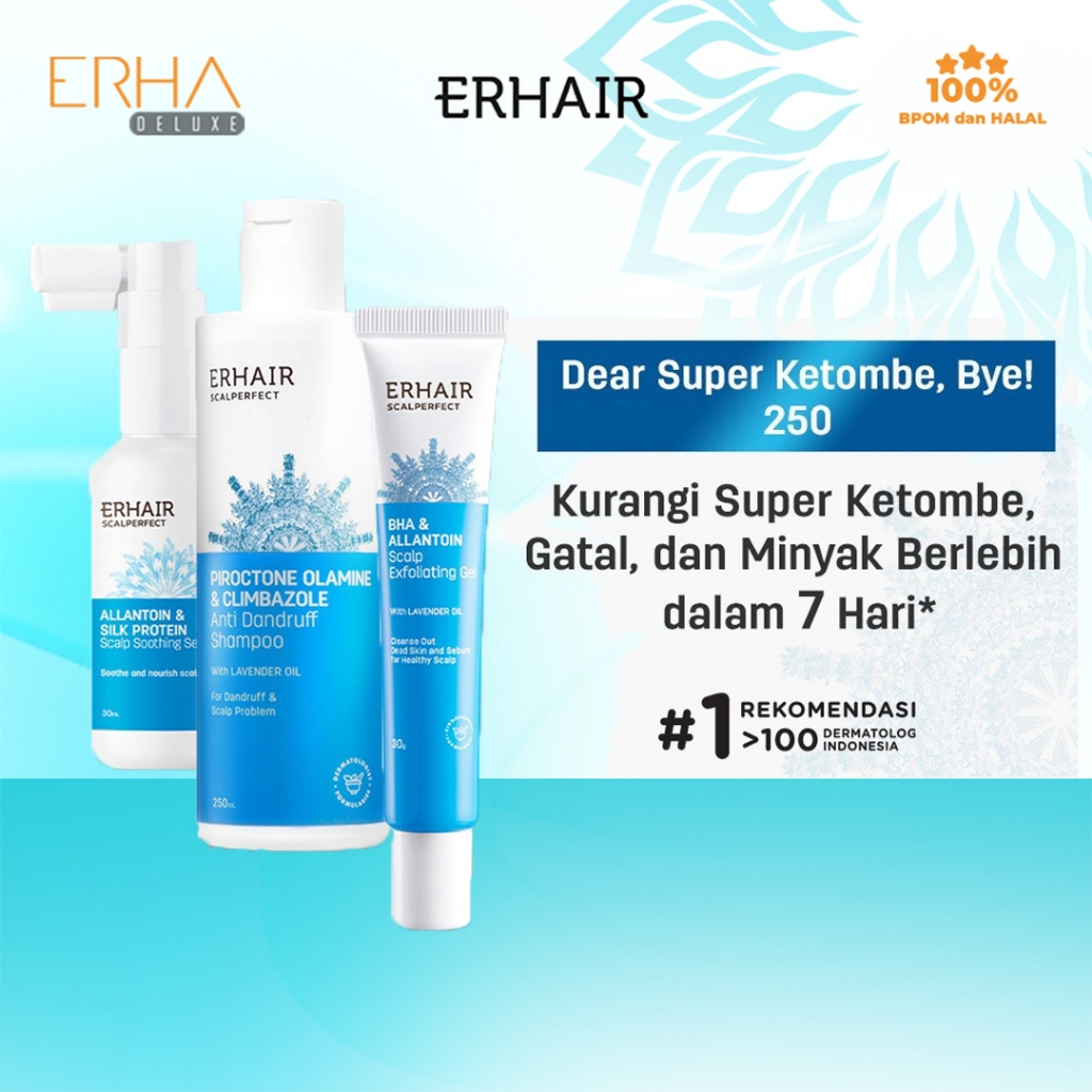 Jual ERHAIR Paket Perawatan Rambut ERHA Scalp Scalperfect Shampoo ...