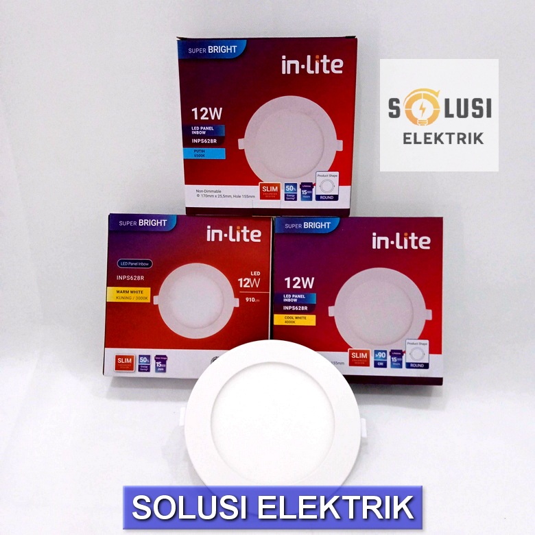 Jual In-Lite inlite Lampu Plafon Downlight Panel Inbow Bulat INPS 628R ...