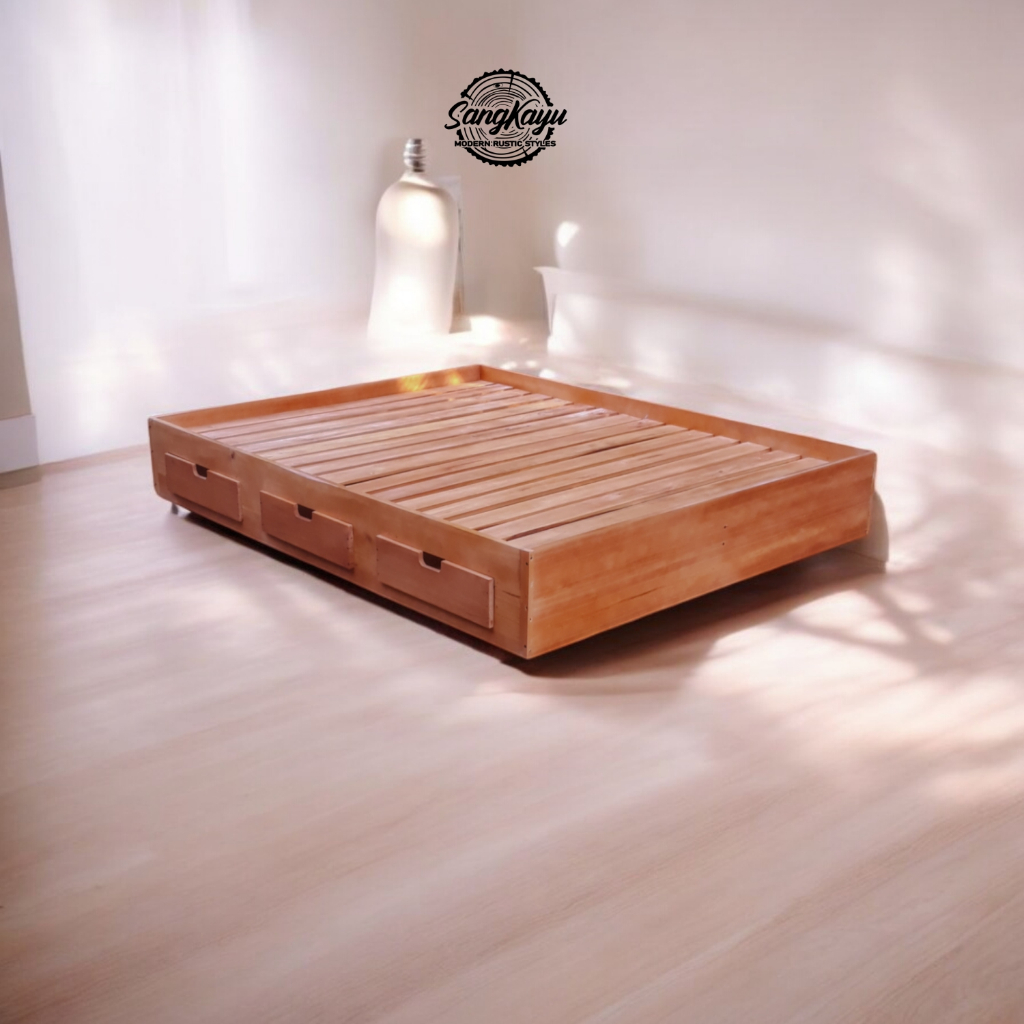 Jual SangKayu Divan Kayu Laci 160x200 cm Dipan Kayu Laci Minimalis ...