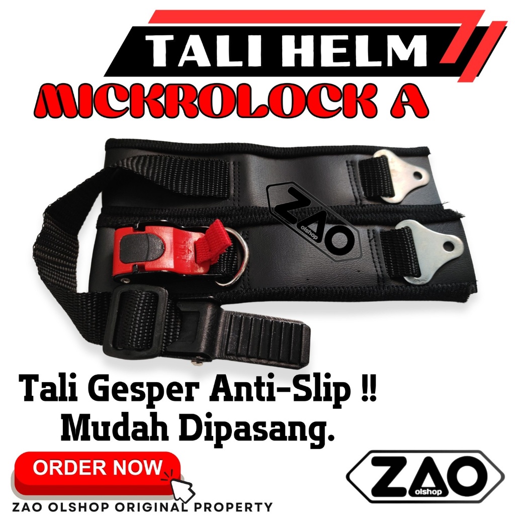 Jual Tali HELM microlock A / MICROLOCK A / tali helm gesper half face ...