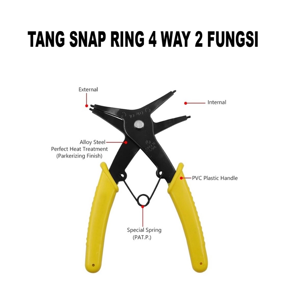 Jual Tang Snap Ring 4 Way 2 Fungsi Circlip Tang Penjepit Ring ...