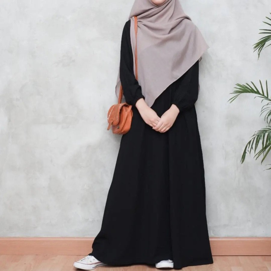 Jual GAMIS HITAM POLOS UKURAN S M L XL XXL | Shopee Indonesia