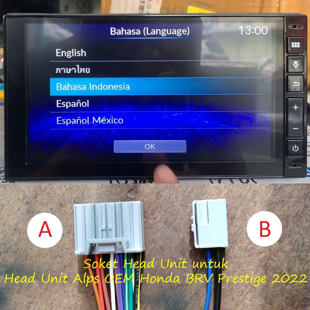 Jual Soket Tape Mobil untuk Head Unit Alps by Alpine bawaan/ OEM Honda ...