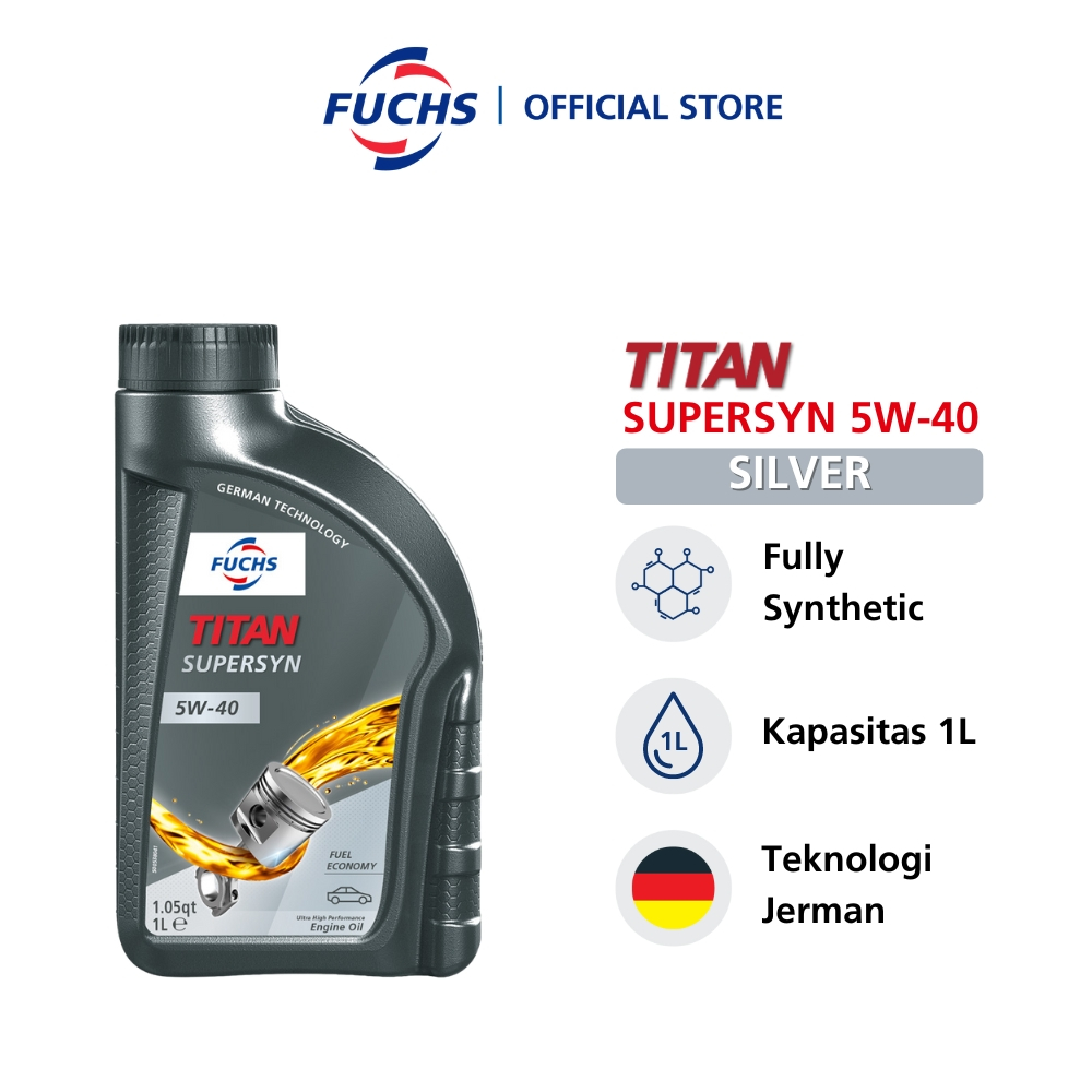 Jual FUCHS TITAN Supersyn 5W40 Fully Synthetic Engine Oil 1L All Season ...