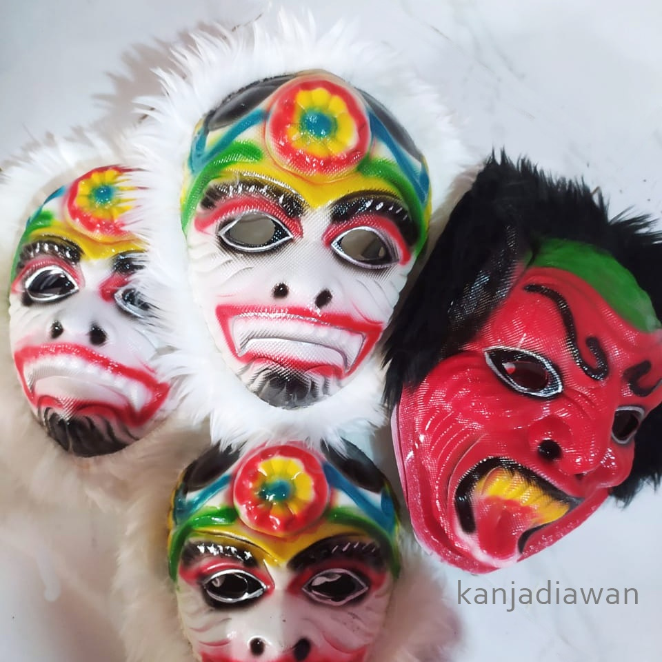 Jual Topeng Monyet Hanoman Topeng Badut Seram Clown Mask Topeng Barong ...