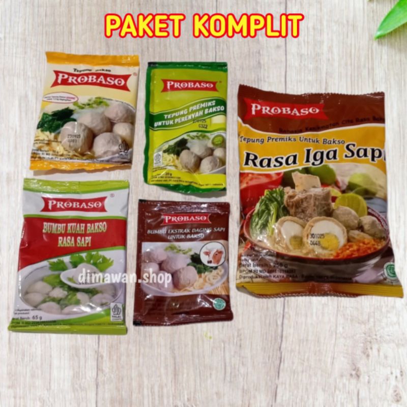 Jual PROBASO tepung bakso paket komplit iga bakar bumbu kuah daging ...