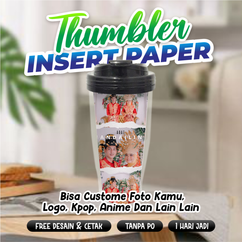 Jual TUMBLER CUSTOM / DESIGN SUKA - SUKA / TUMBLER INSERT PAPER / BISA ...