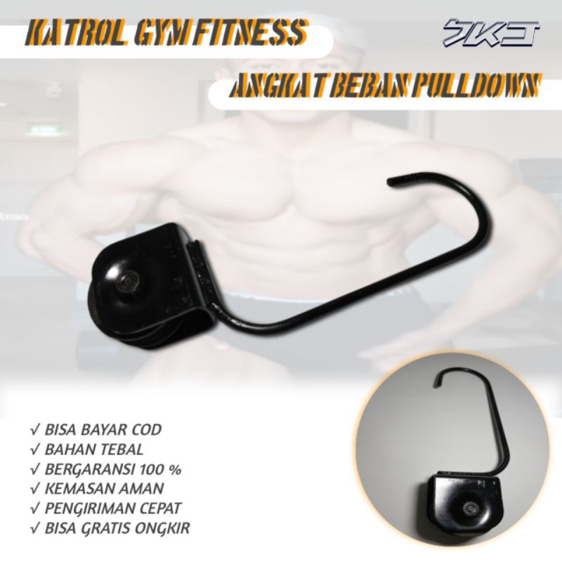 Jual Pulldown Katrol Pull down Catrol Cantolan Alat Fitness Gym Beban ...