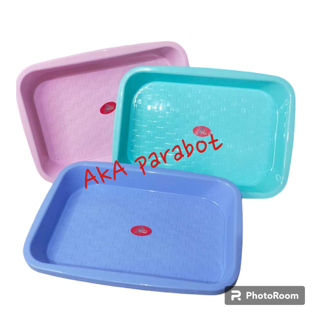 Jual AkA PARABOT murahh[12 PCS] NAMPAN PLASTIK SEGI / BAKI PERSEGI ...
