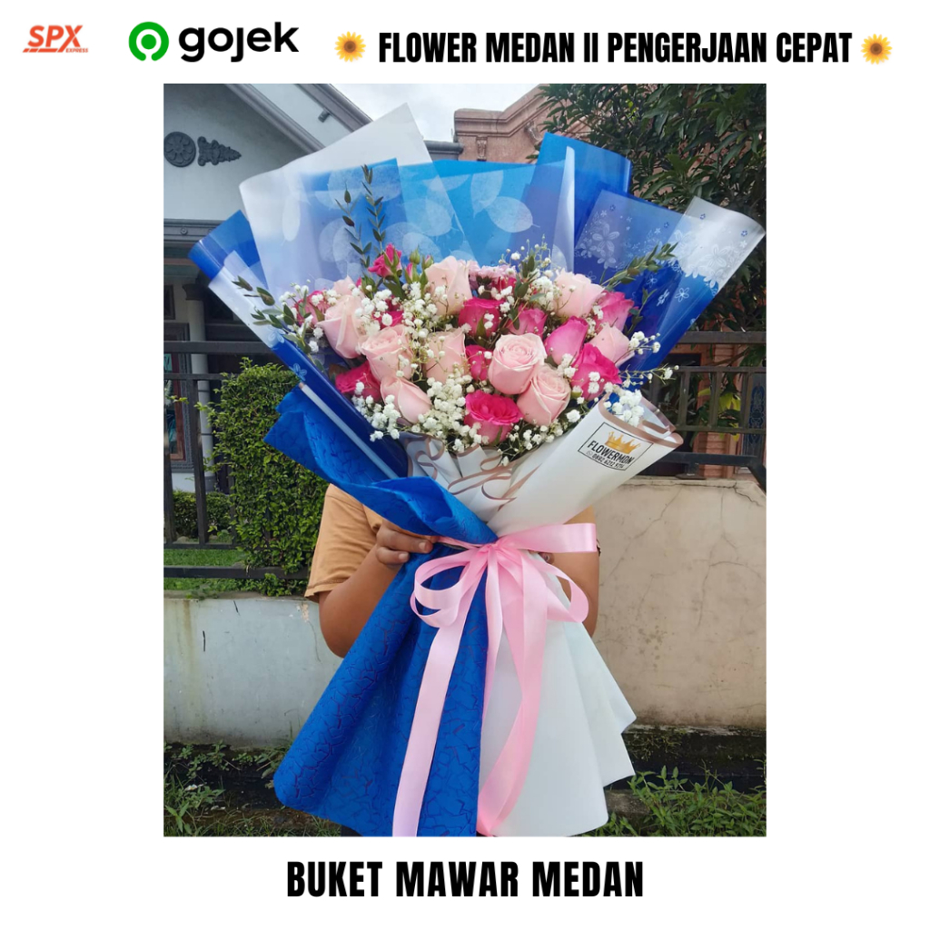 Jual flower medan buket bunga segar / bunga mawar fresh / buket wisuda ...