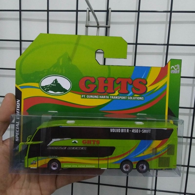 Jual Miniatur Bus Karton Gunung Harta GHTS Jetbus 5 SDD Volvo skala 1: ...