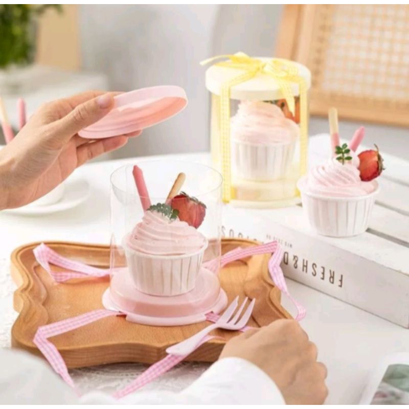 Jual Tempat Kue Cupcake Tabung Cup Kue Box Mika Kotak Kue Packaging ...