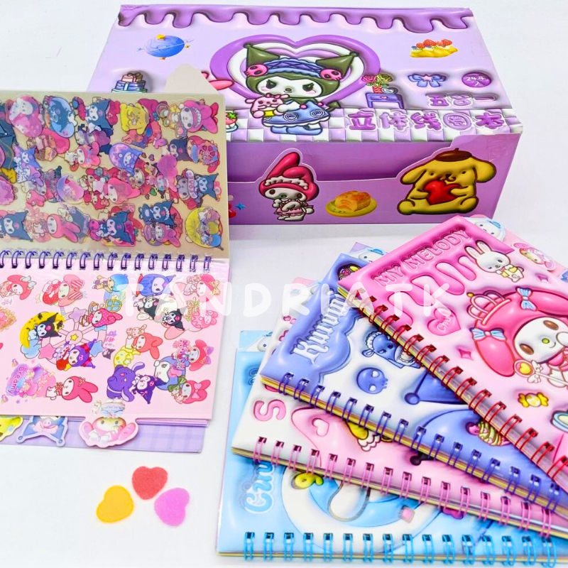 Jual Buku Notes Sticker SNR Catatan Diary Spiral + Stiker Seri CY-DC ...