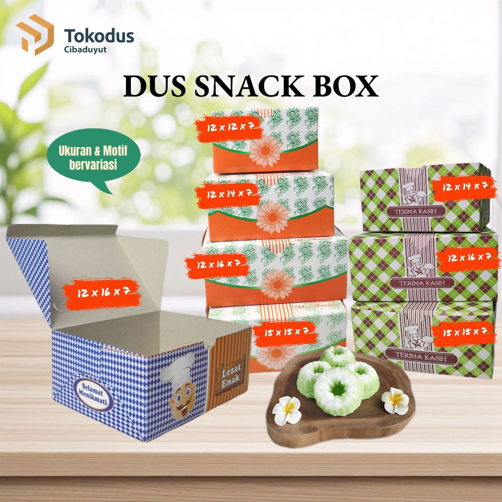 Jual Dus Snack Box | Dus Kue kecil | Dus Makanan | Box Snack | Dus ...
