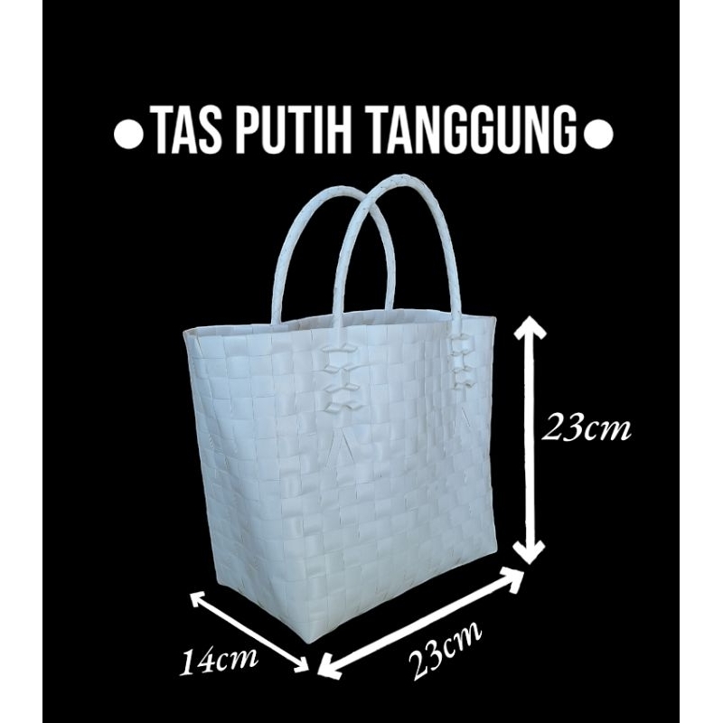 Jual Tas kotak tanggung putih/tas parcel/tas hampers/tas anyaman ...