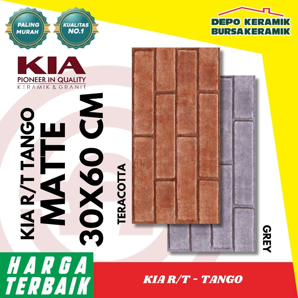 Jual Keramik Motif Bata 30x60 TANGO SERIES -KIA- MATTE&Emboss | Shopee ...