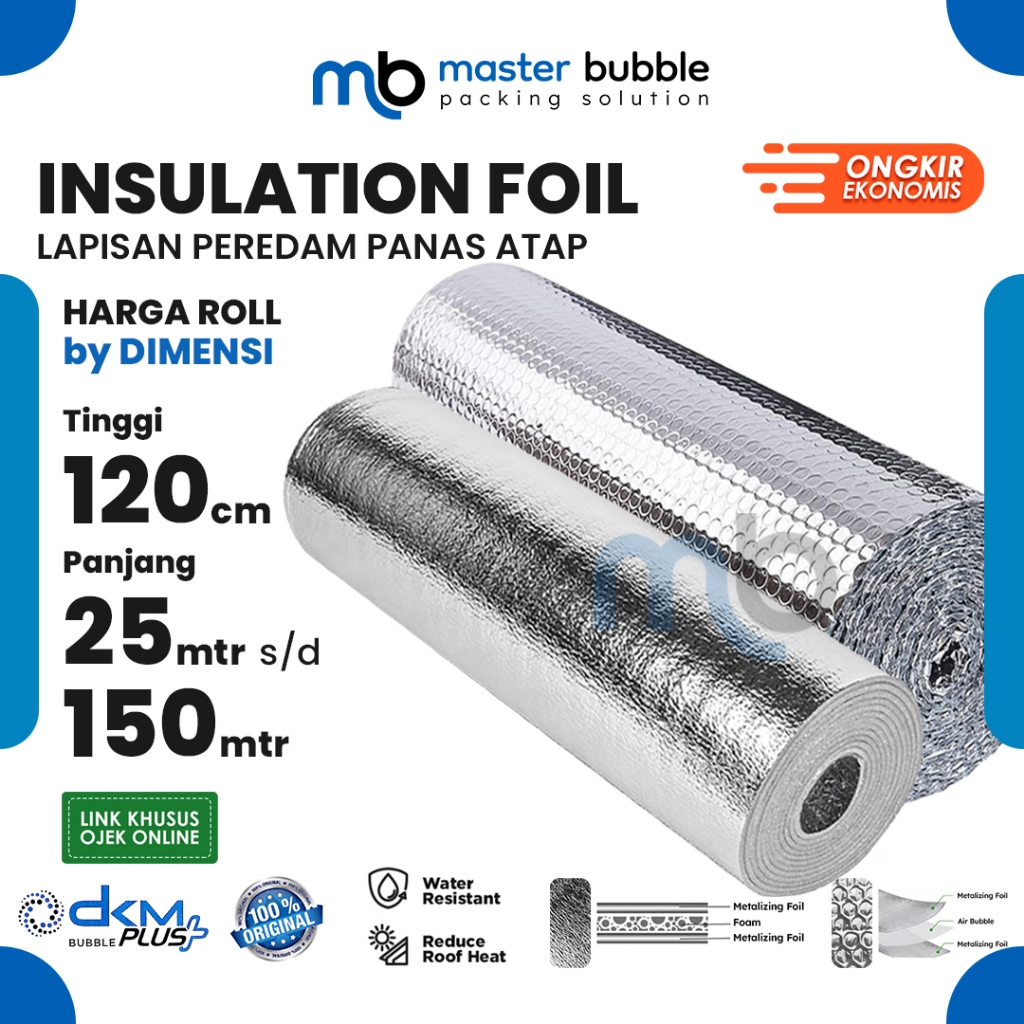 Jual Peredam Panas Atap Rumah & Gudang / PE Foam Bubble Insulation Foil ...