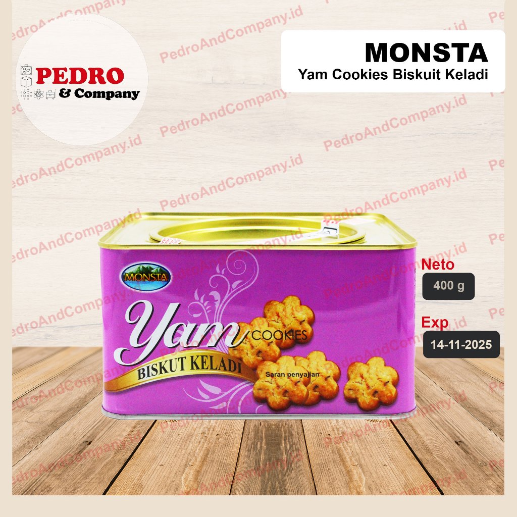 Jual Monsta yam cookies biskuit keladi 700 gram - biscuit kaleng ...